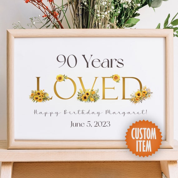 Happy 90th Birthday Signs Happy 95th Birthday Black PVC Party Sign