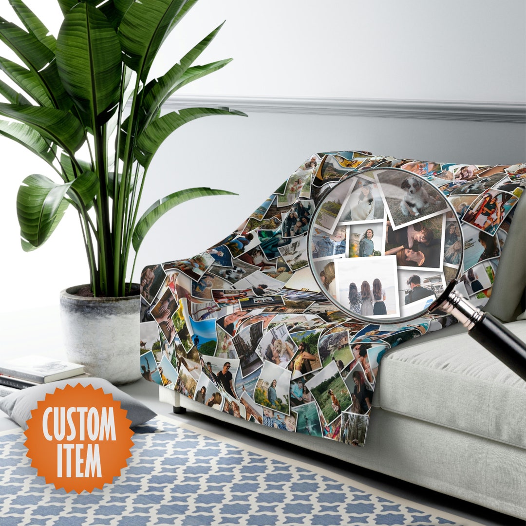 Custom Photo Blanket Collage | Personalized Picture Blanket | Custom ...