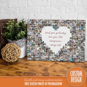 Heart Photo Collage Canvas Heart Collage Heart Shaped - Etsy