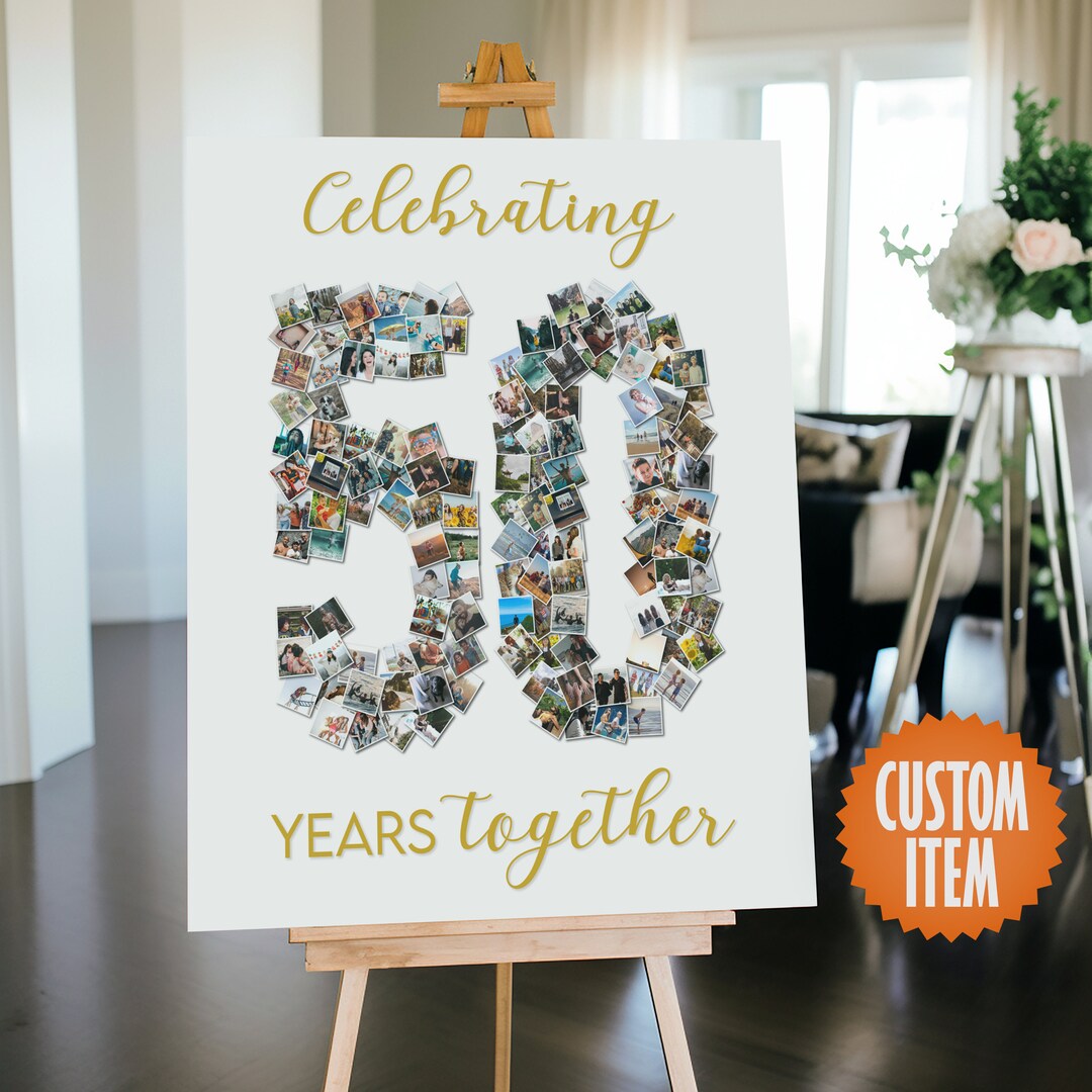 50th Wedding Anniversary Decorations 50 Years Together Golden ...