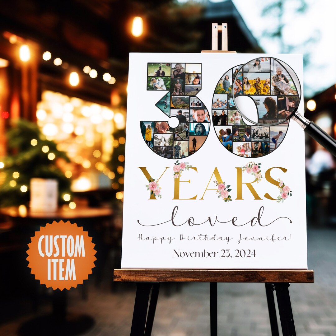 30th Birthday Decorations for Her | 30 Years Loved - 30th Birthday ...