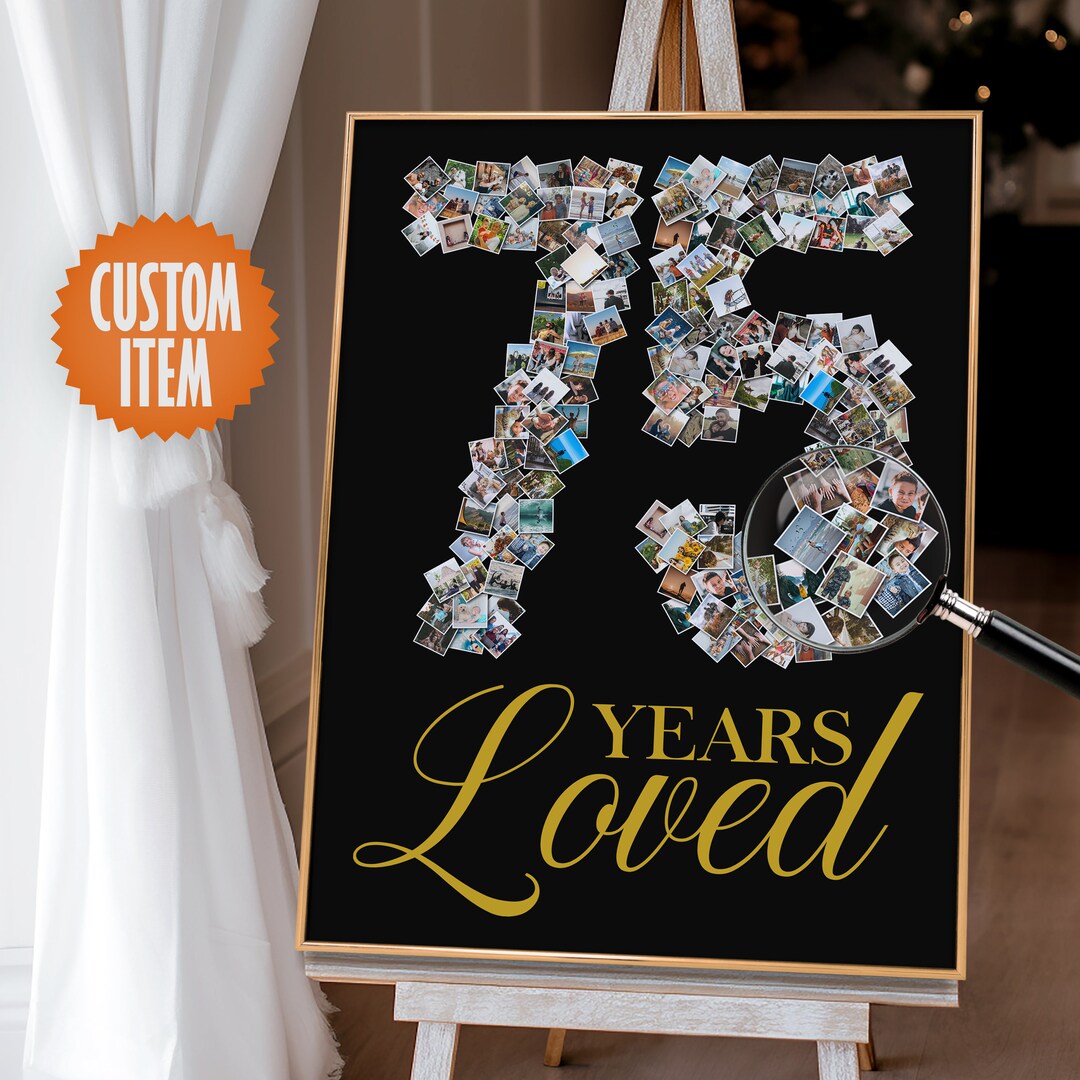 75th Birthday Sign for Him and Her 75th Birthday Decoration 75 Years ...