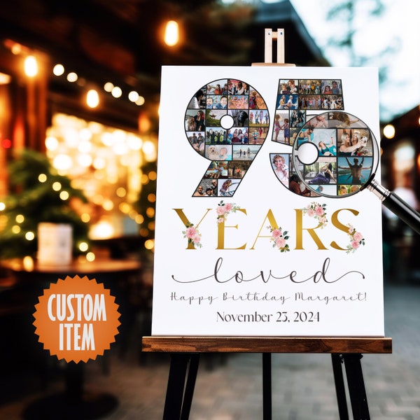 95th Birthday Sign - Etsy