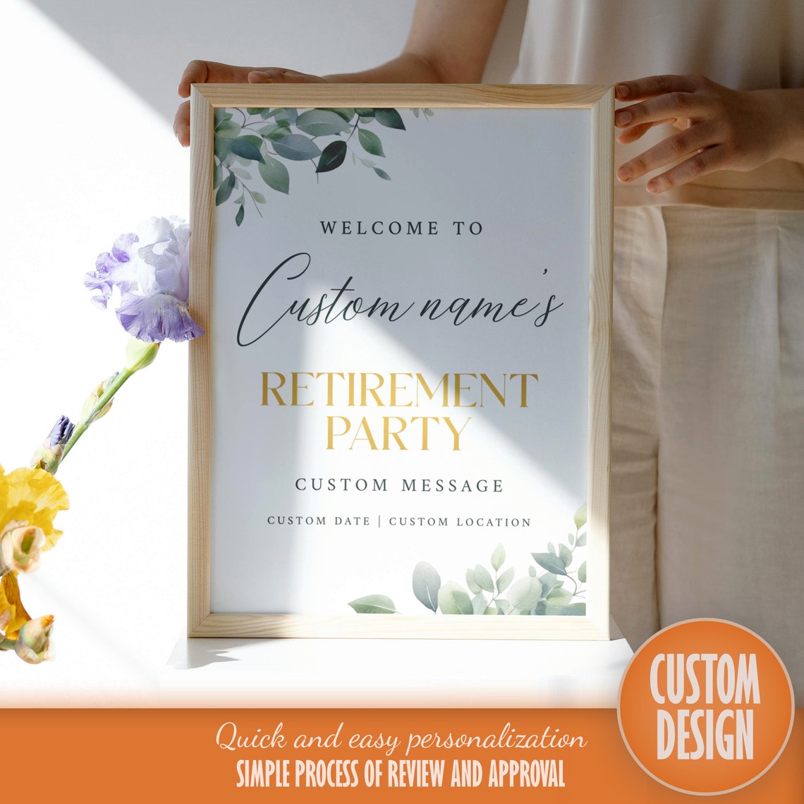 Retirement Sign | Retirement Welcome Sign | Personalized Retirement ...