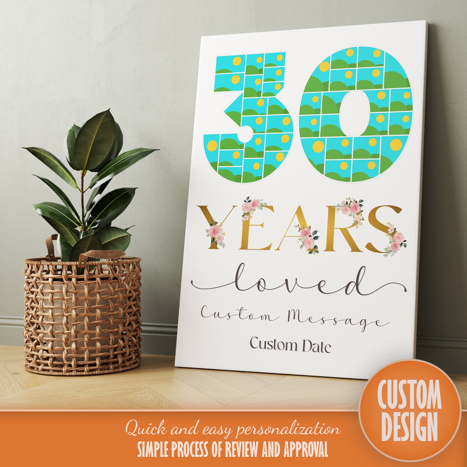 30th Birthday Decorations for Her | 30 Years Loved - 30th Birthday ...