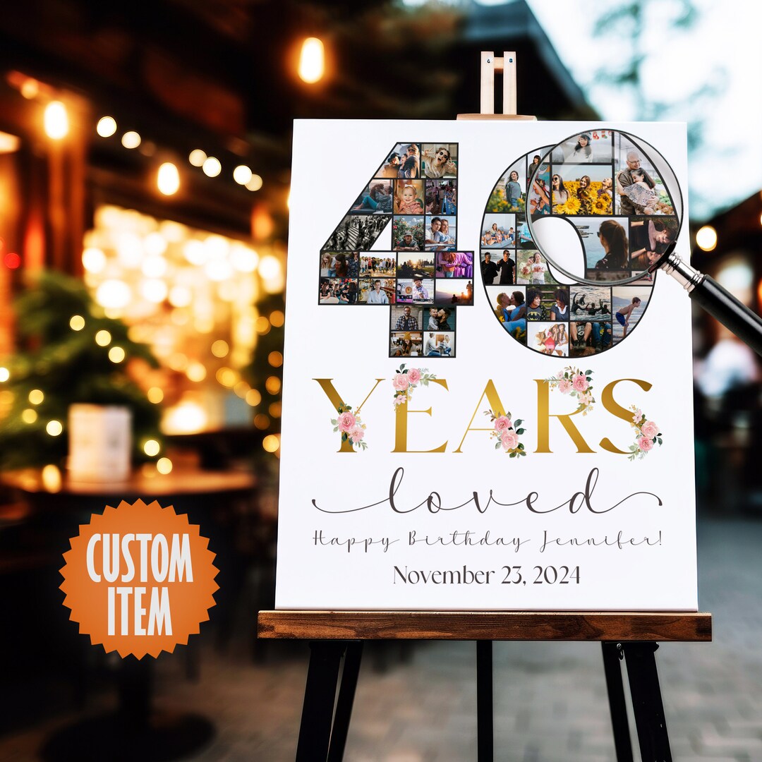 40th Birthday Decorations for Her | 40 Years Loved - 40th Birthday ...