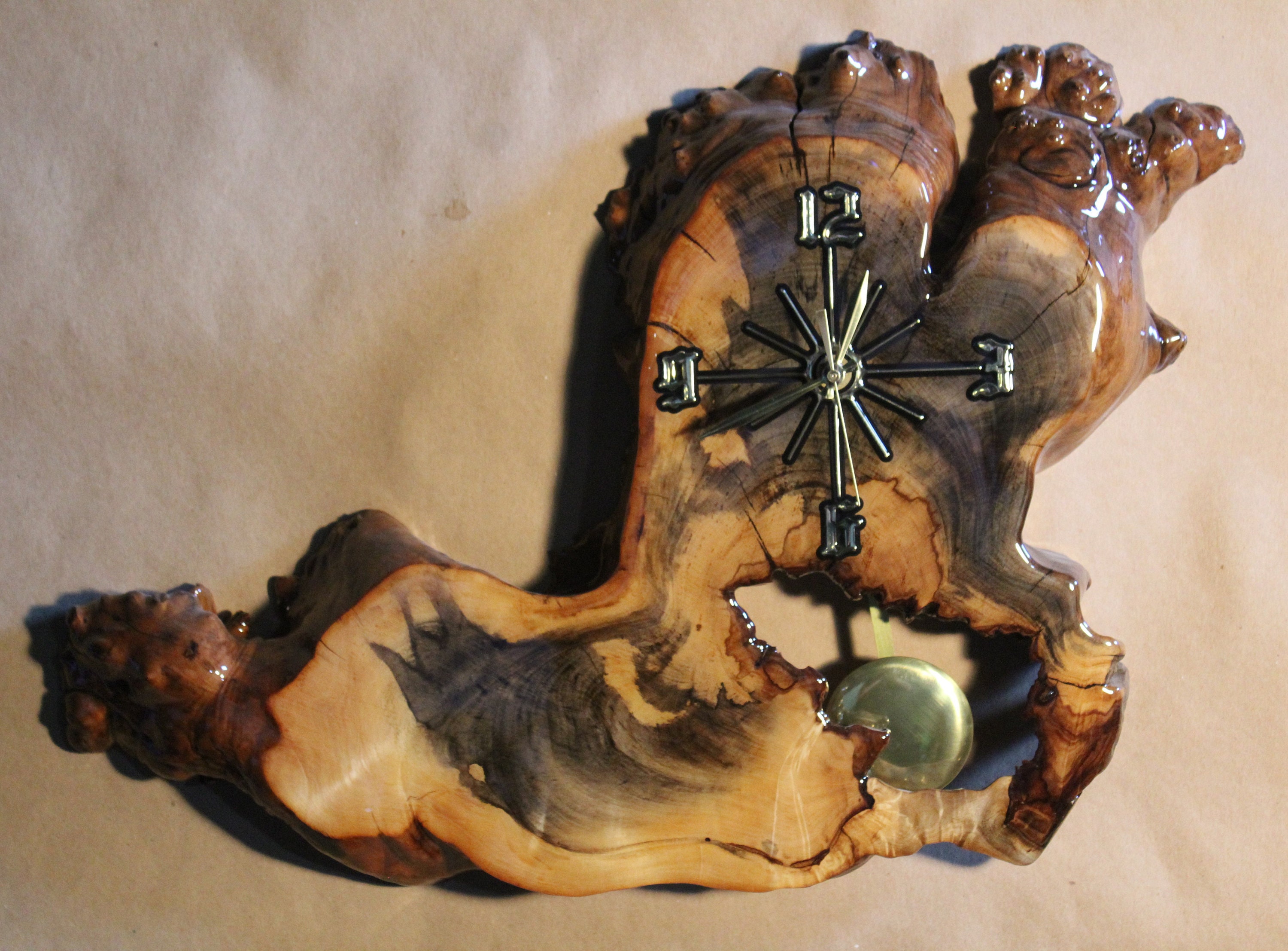 Live Edge Buckeye Clock - Etsy