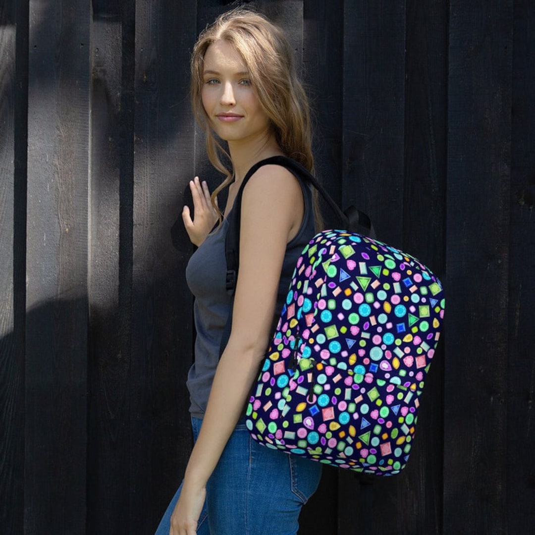 Rainbow Gems Backpack, Gem Stones Backpack, Gems Backpack, Rocks ...