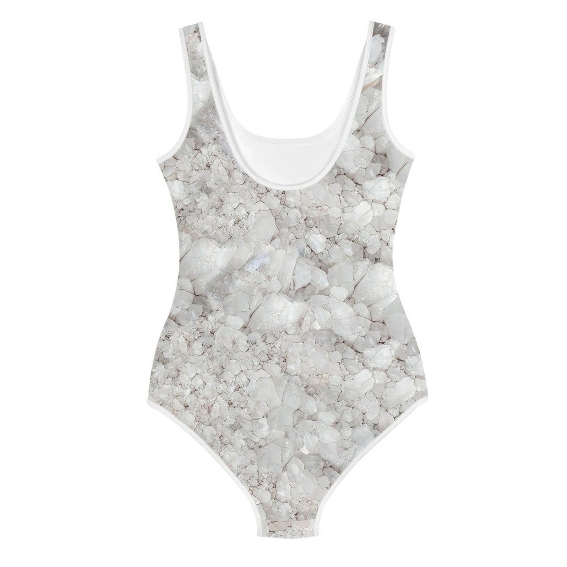 Rock Crystals Youth Swimsuit 8T-20T, Quartz Girls Swimming Suit, Rocks ...
