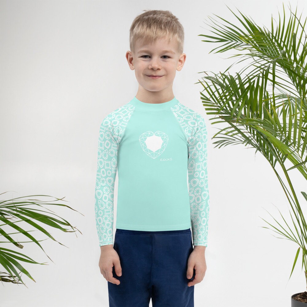 Diamonds Kids Rash Guard, Gems Kids Rash Guard, Rocks Kids Rash Guard ...