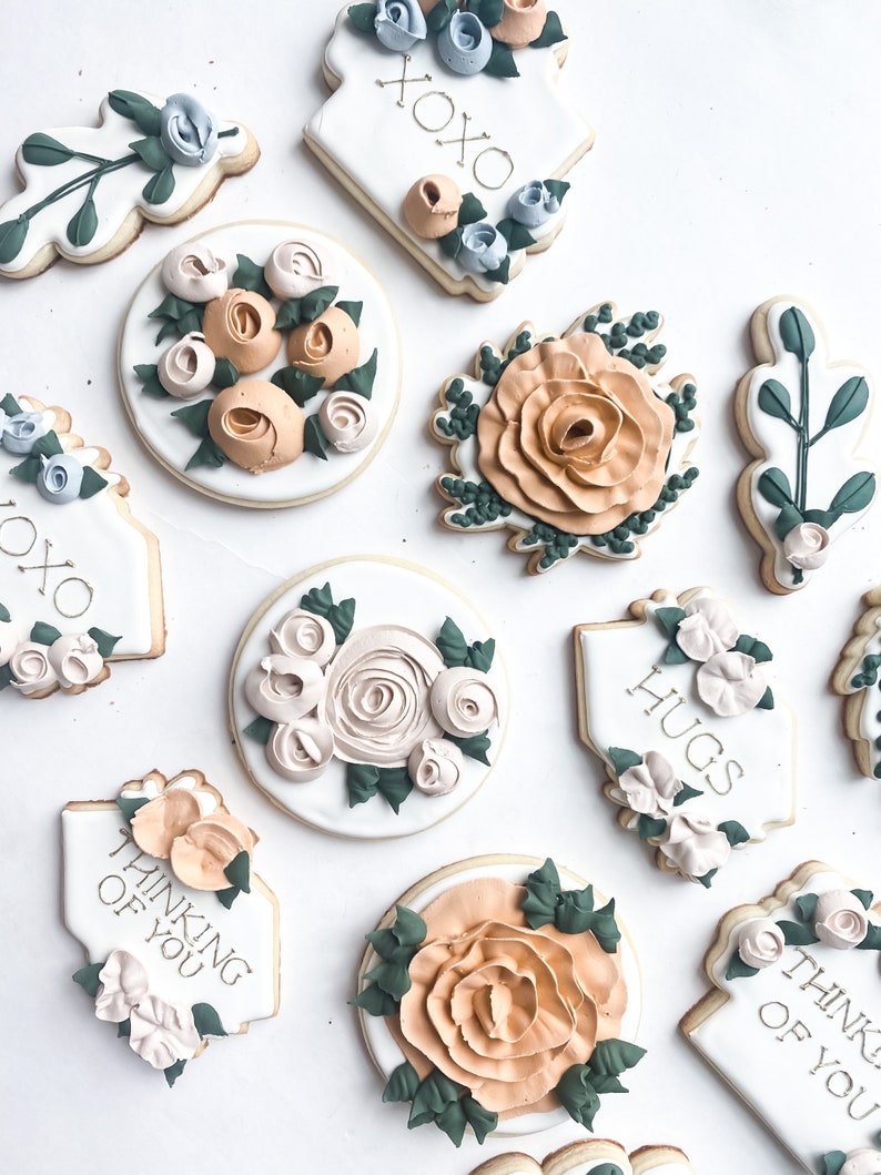 Sympathy Floral Cookies - Etsy