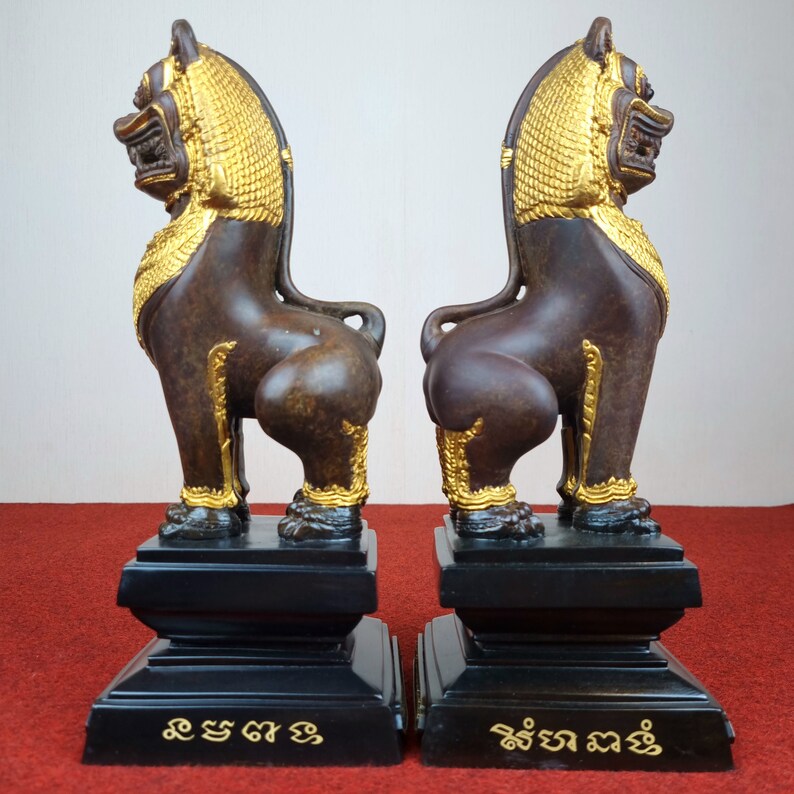 12 Chinese Lion Foo Dog Statue Fu Dog Guardian Thailand - Etsy