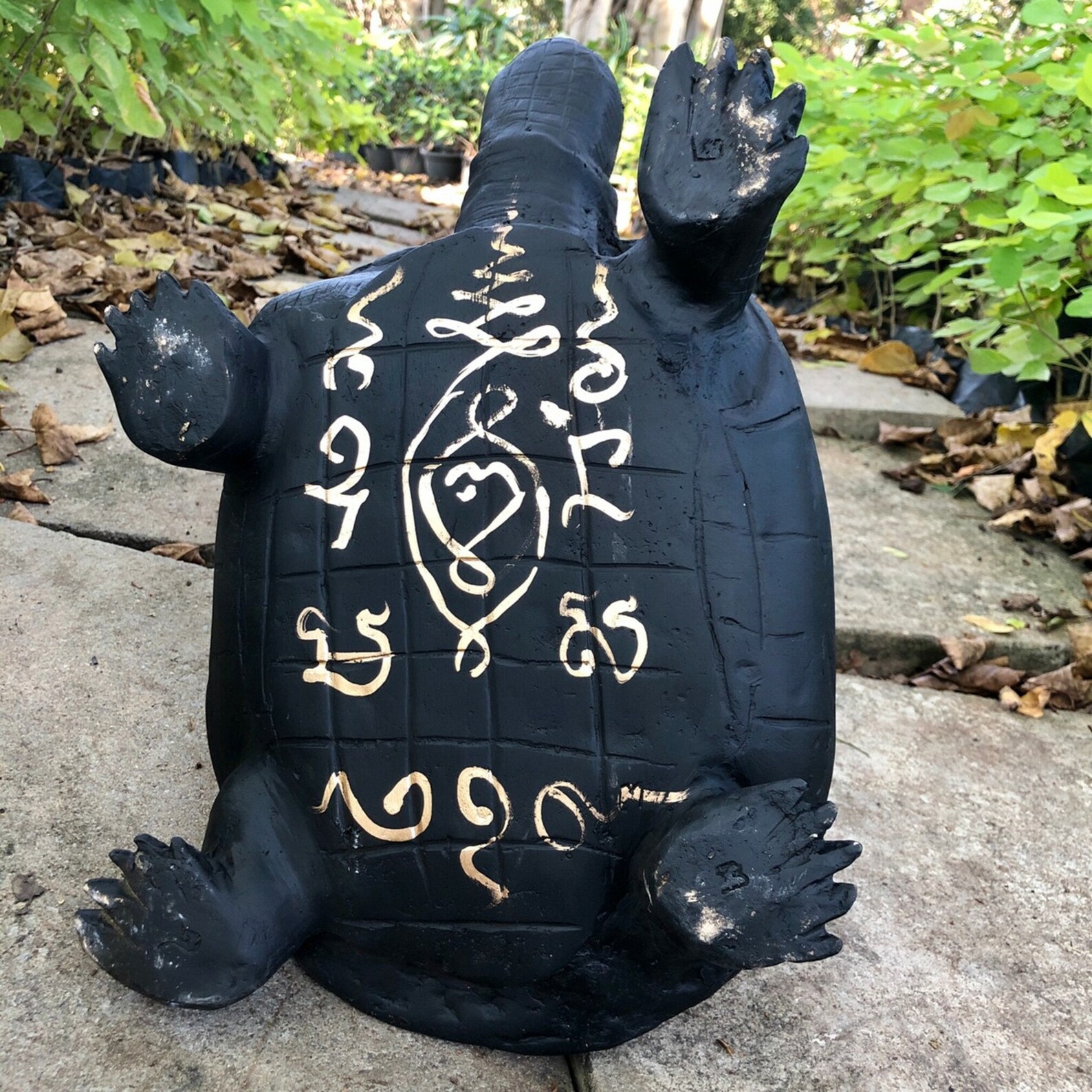 12.6 Large Golden Buddha Wealth Turtle Monk Statue - Etsy