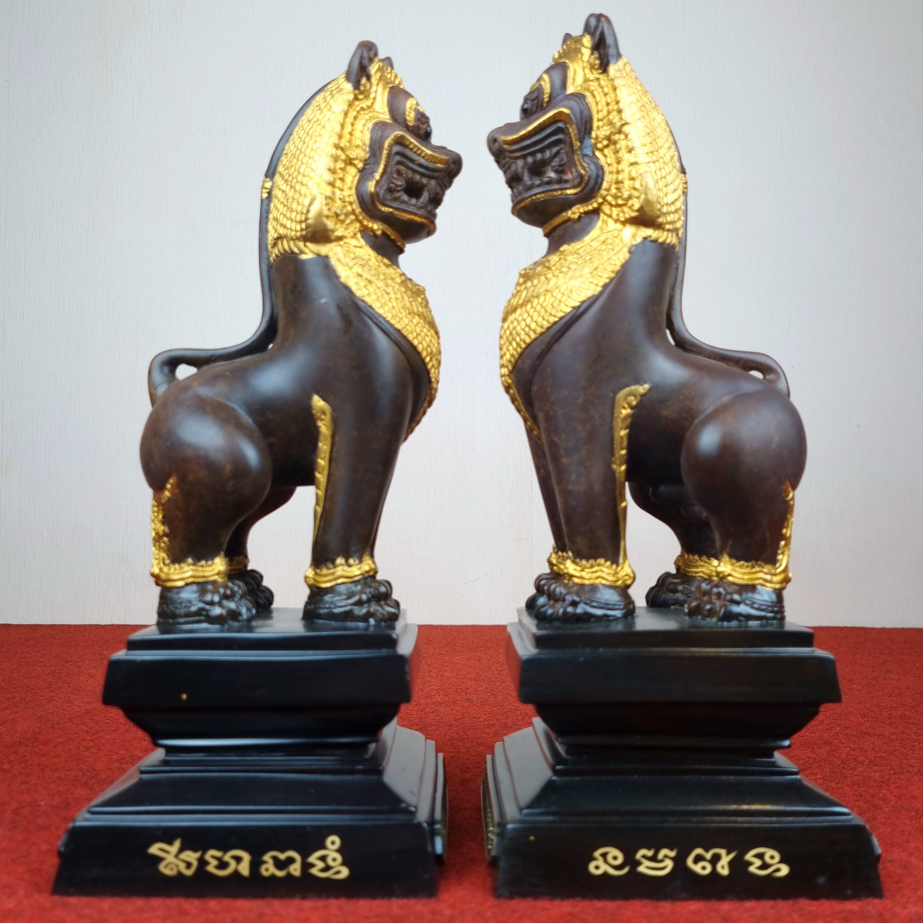 12 Chinese Lion Foo Dog Statue Fu Dog Guardian Thailand - Etsy