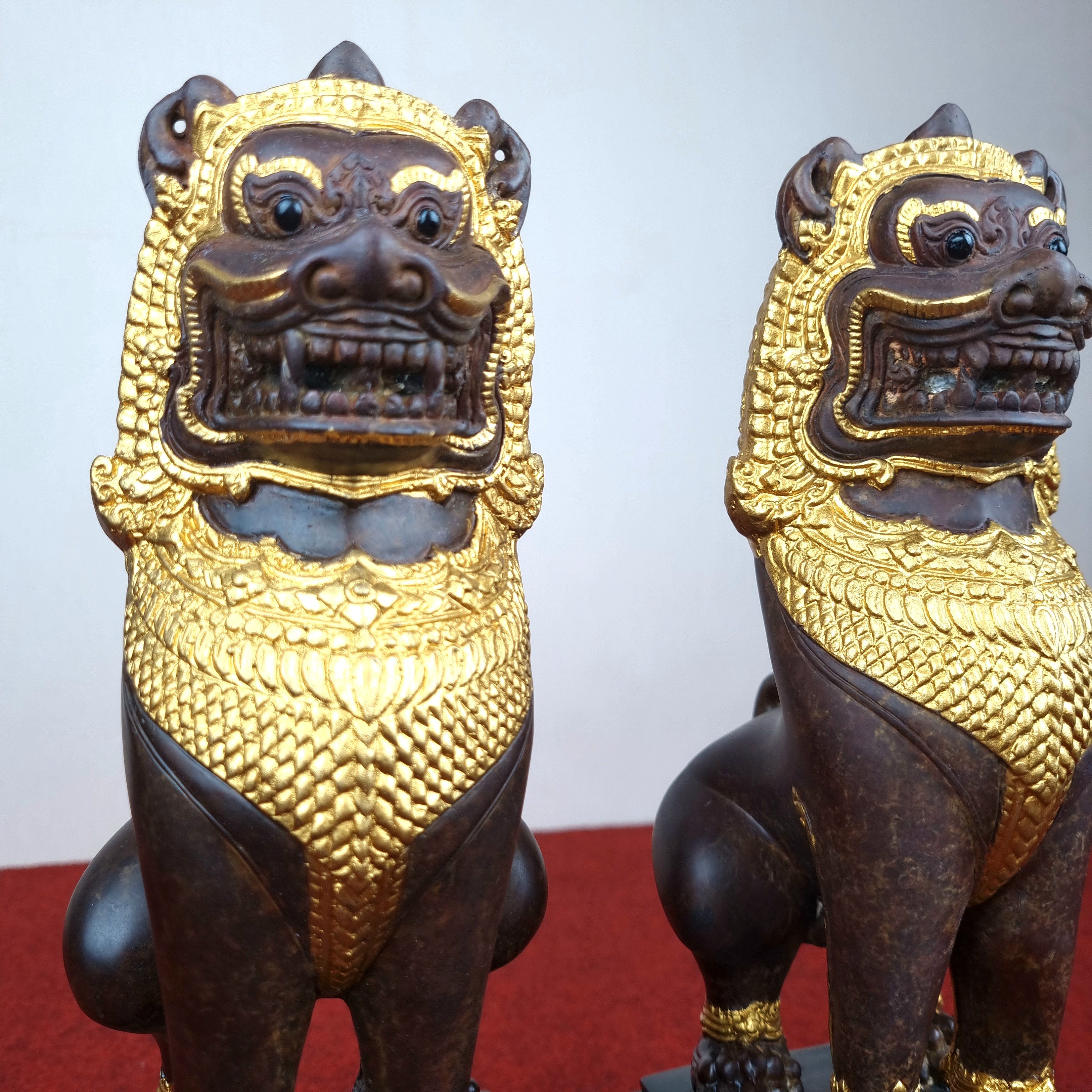 12 Chinese Lion Foo Dog Statue Fu Dog Guardian Thailand - Etsy