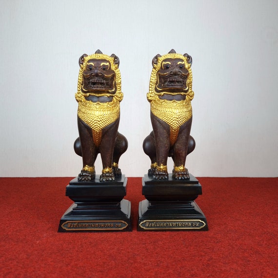 12 Chinese Lion Foo Dog Statue Fu Dog Guardian Thailand | Etsy