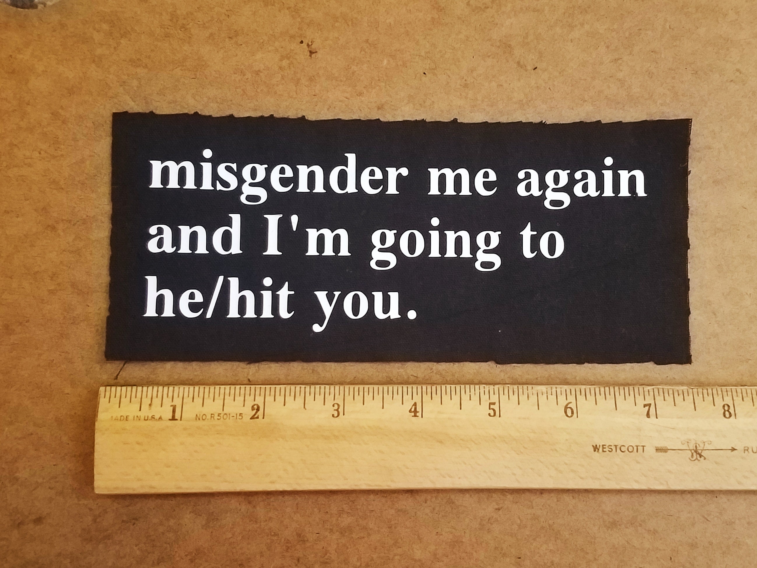 Misgender Me Again Sew-on Patch - Etsy
