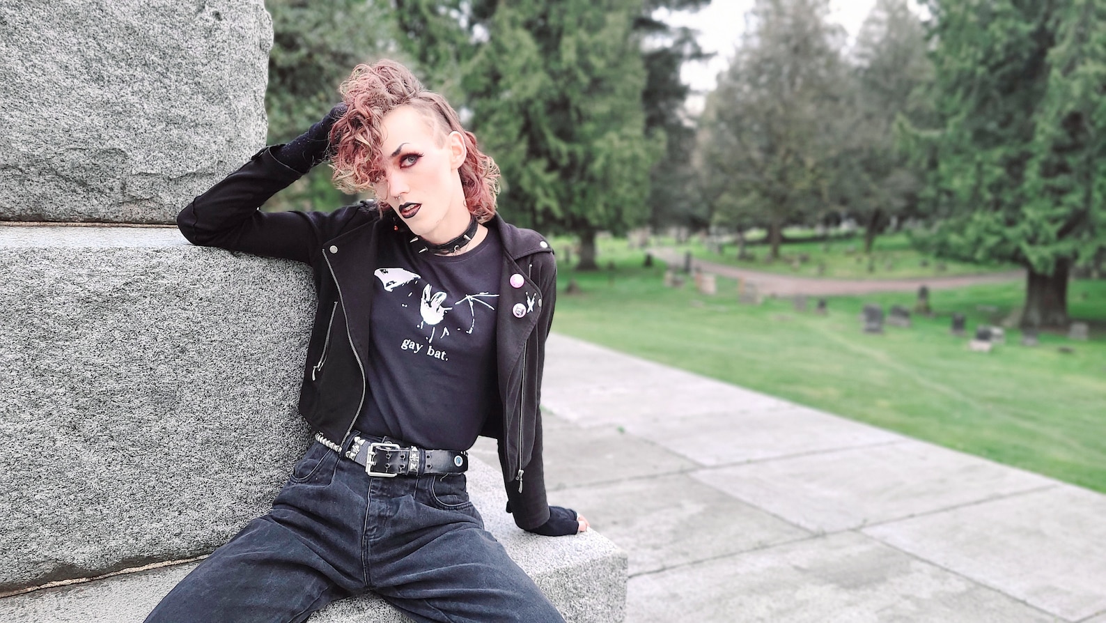 Gay Bat Goth Graphic Tee - Etsy