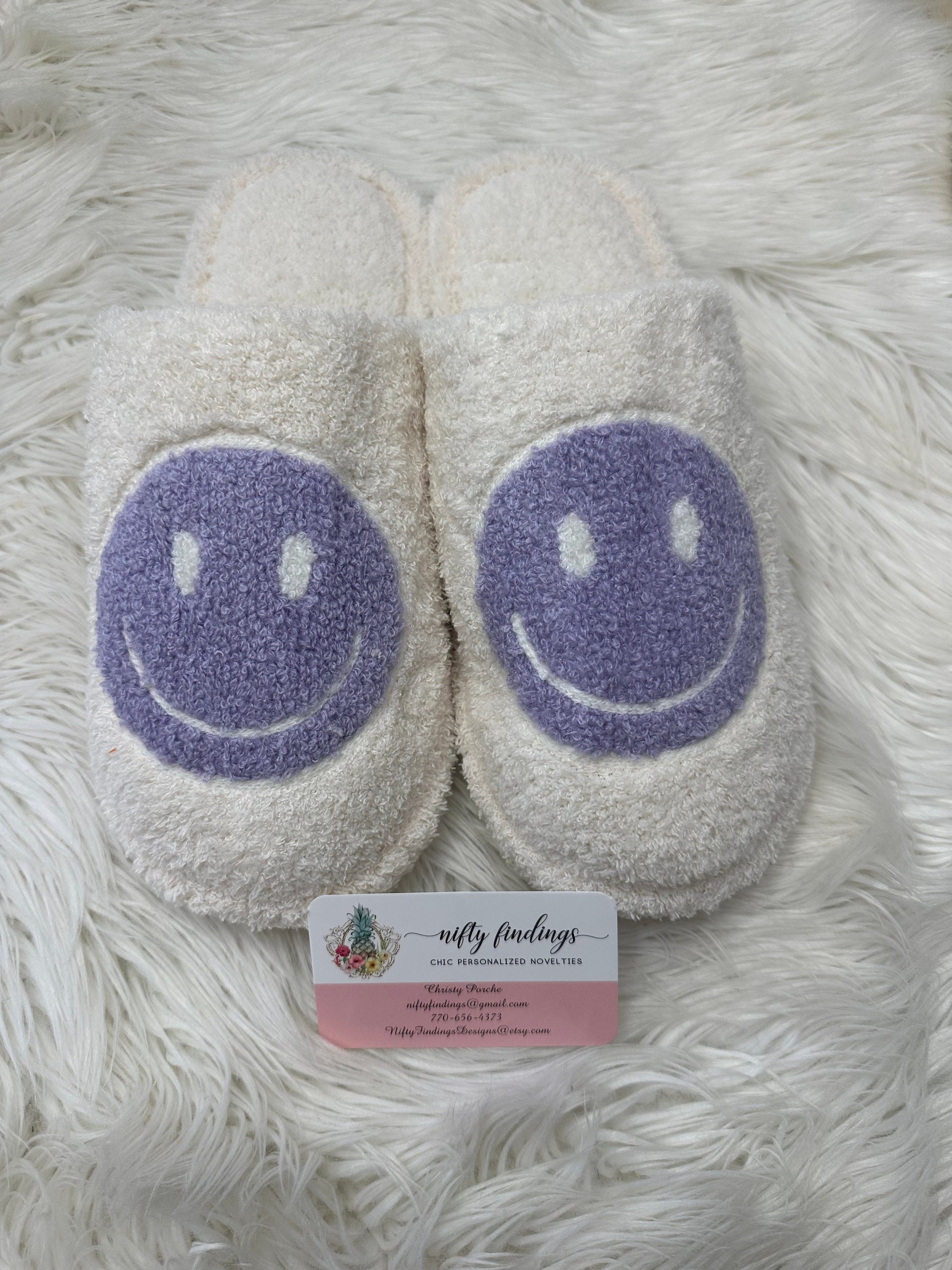 Smiley Face Happy Slippers Luxury Plush Smiley Face Slippers Hot Pink ...