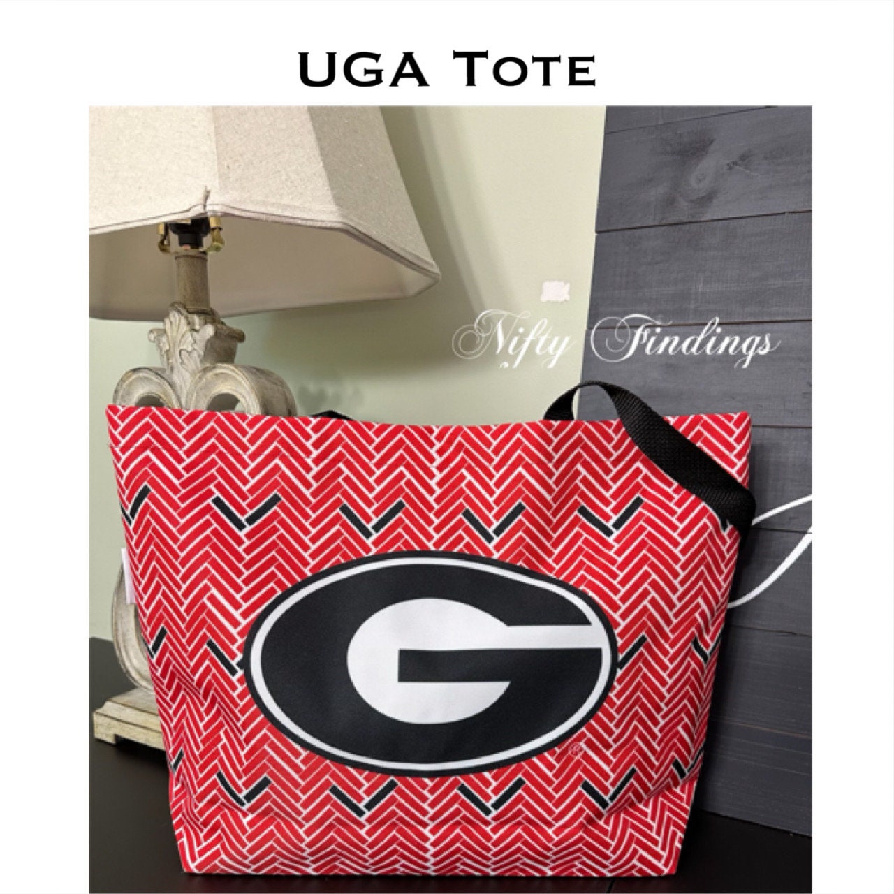College Tote Bag Game Day Bag College Book Bag Carry All College Purse ...