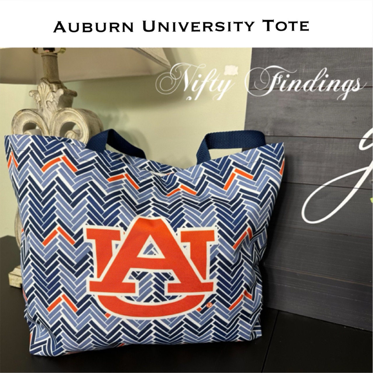 College Tote Bag Game Day Bag College Book Bag Carry All College Purse ...
