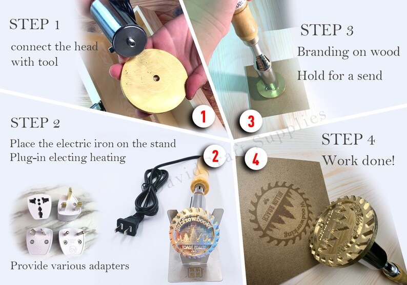 Electric Branding Iron With Custom Stamp / Personalized Wood - Etsy