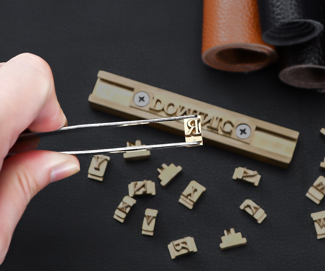 T-slot Embossing Leather Wood Stamp, Heat Emboss With Letter Holder ...