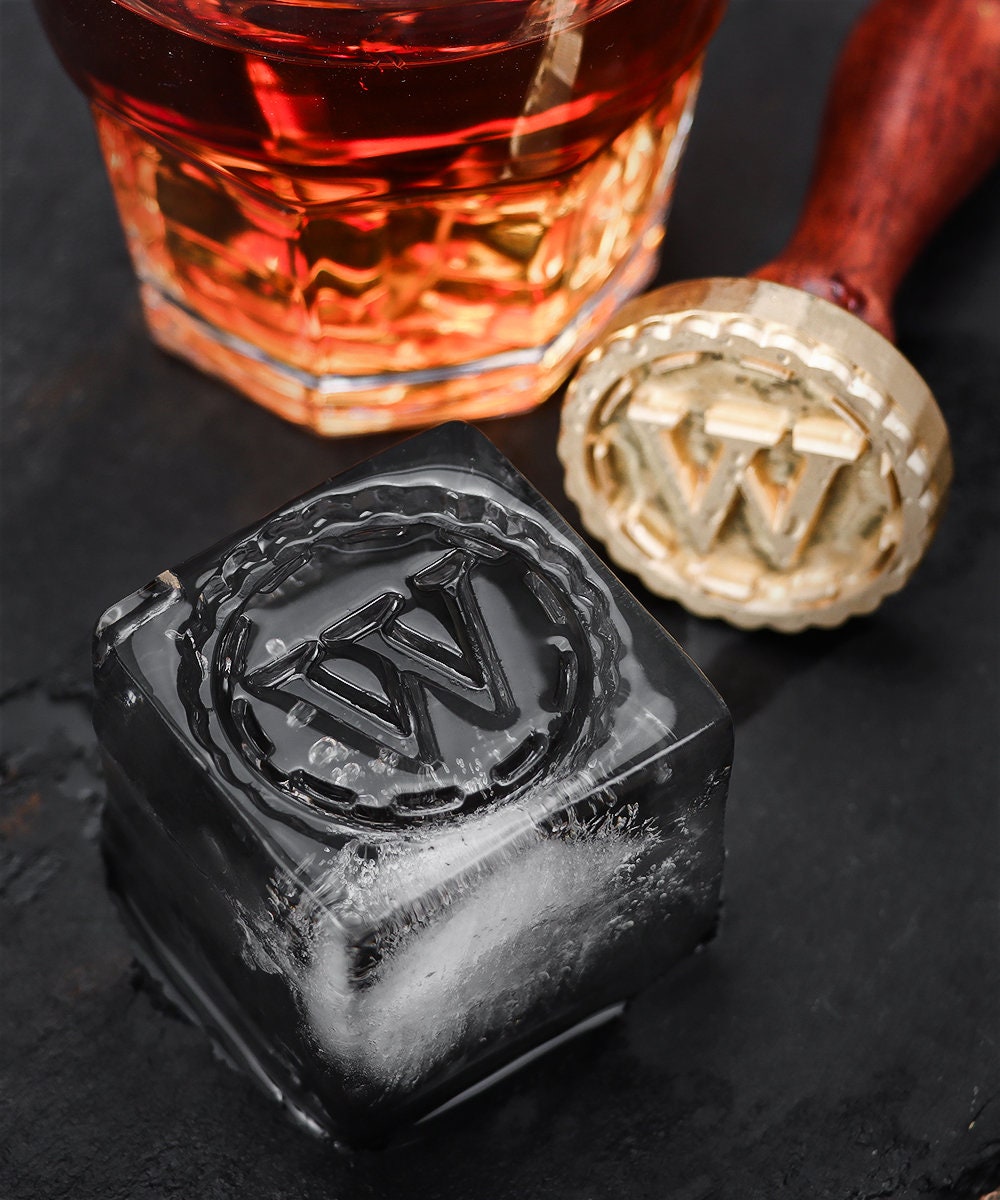 Cocktail Ice Stamps, Personalized Ice Cube Stamp, Custom Logo Ice Cube ...