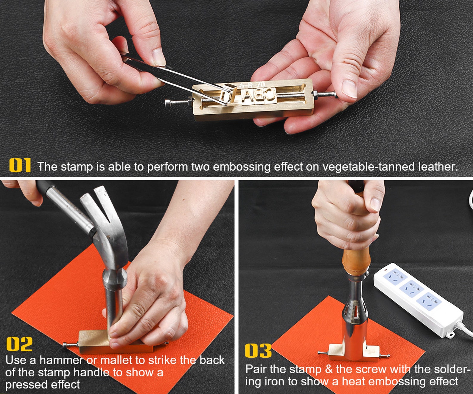 Custom Interchangeable Alphabet Stamp / Brass Metal Letters | Etsy