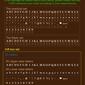 Custom Interchangeable Alphabet Stamp / Brass Metal Letters Stamp / 26 ...
