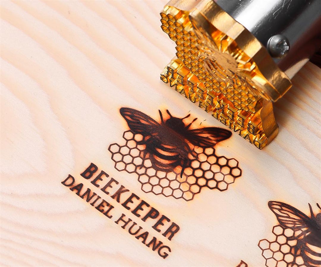 Beekeeper Brass Stamp: Custom Wood Branding Iron - Etsy