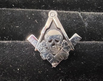 Masonic skull & Bones Lapel Pin - Etsy