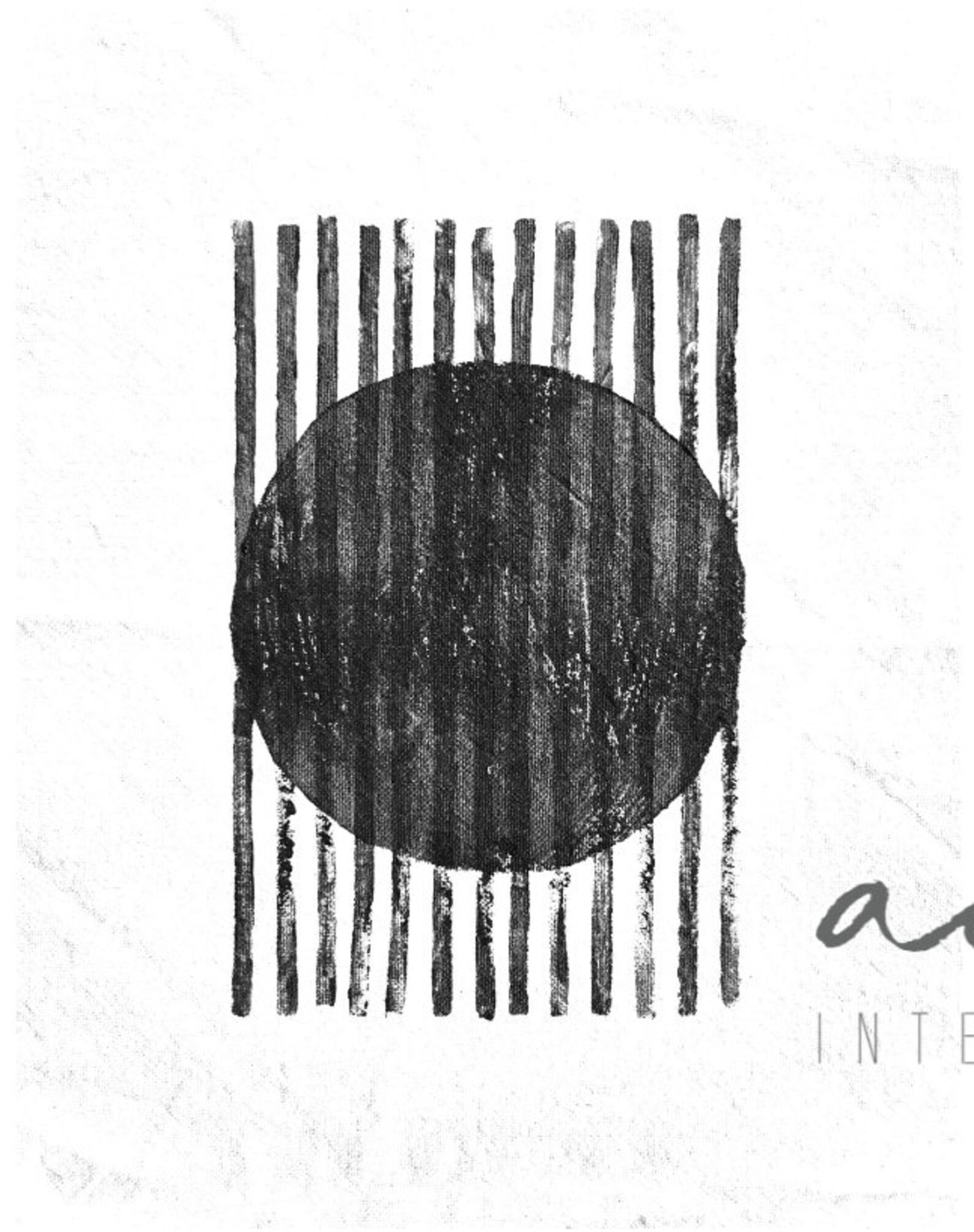 Moon Rising Neutral Geometric Printable Mid Century Modern Print ...