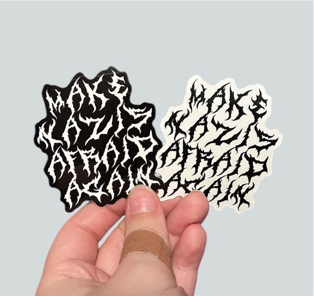 Make Nazis Afraid Again Vinyl Sticker - Leftist - Anti Government - Etsy