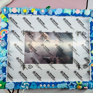 Baby Blue 8x10 Picture Frame | Personalized Blue Picture Frame | Baby ...