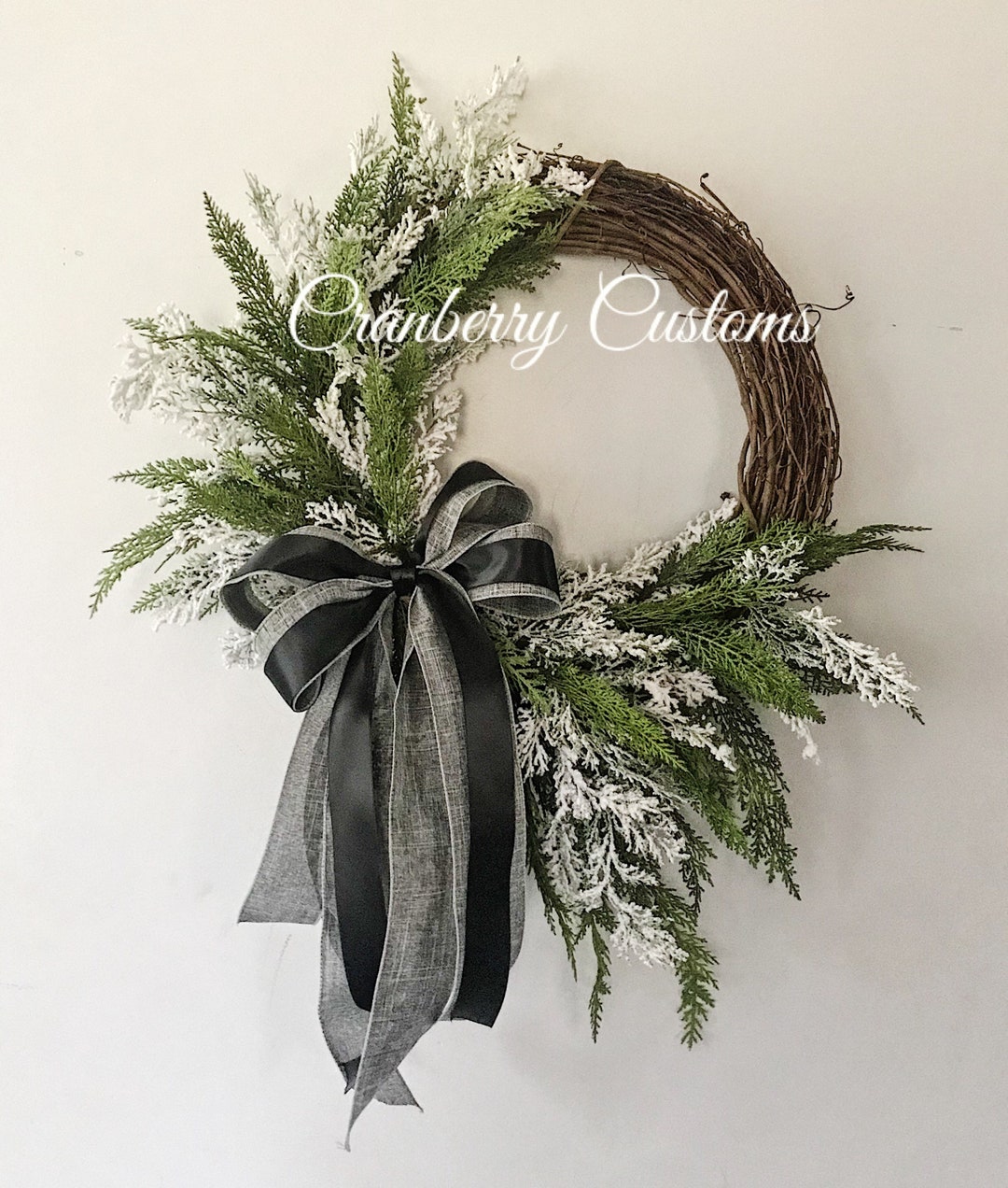 Cedar Wreath. Big Bow Wreath. Big Greenery Wreath. Winter Greenery ...