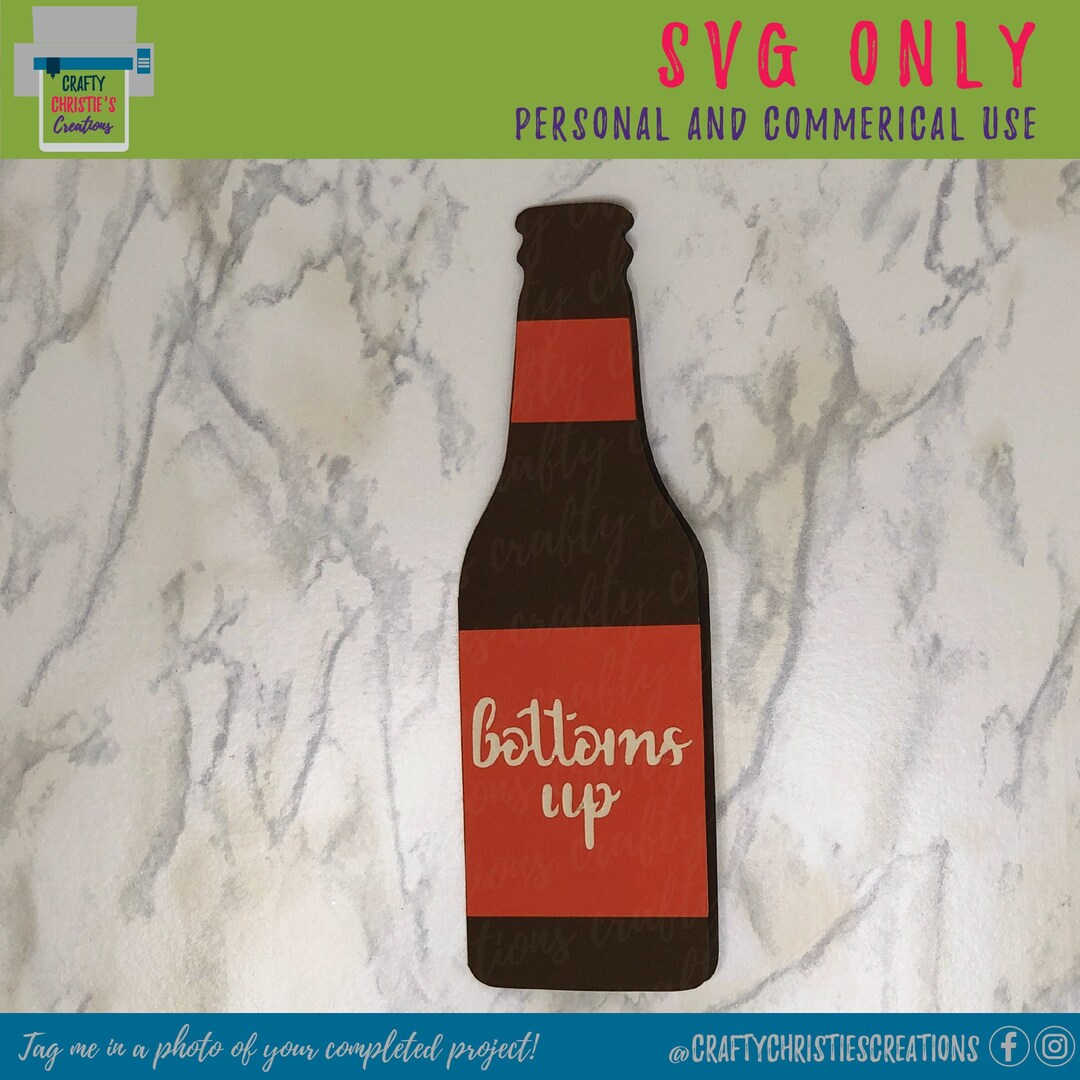 Beer Bottle Card SVG - Beer Bottle Cut File - Beer Bottle Template ...
