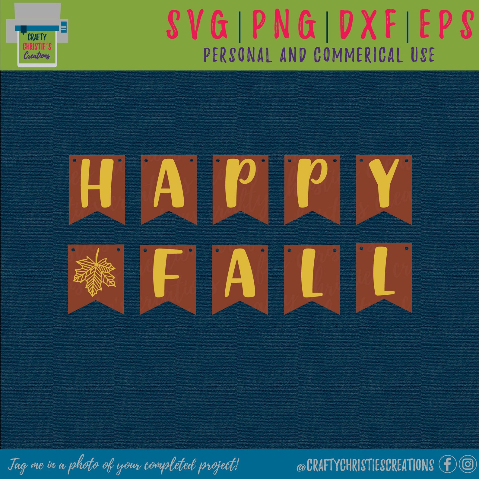 Happy Fall Banner SVG Fall Decor SVG Happy Fall Garland - Etsy