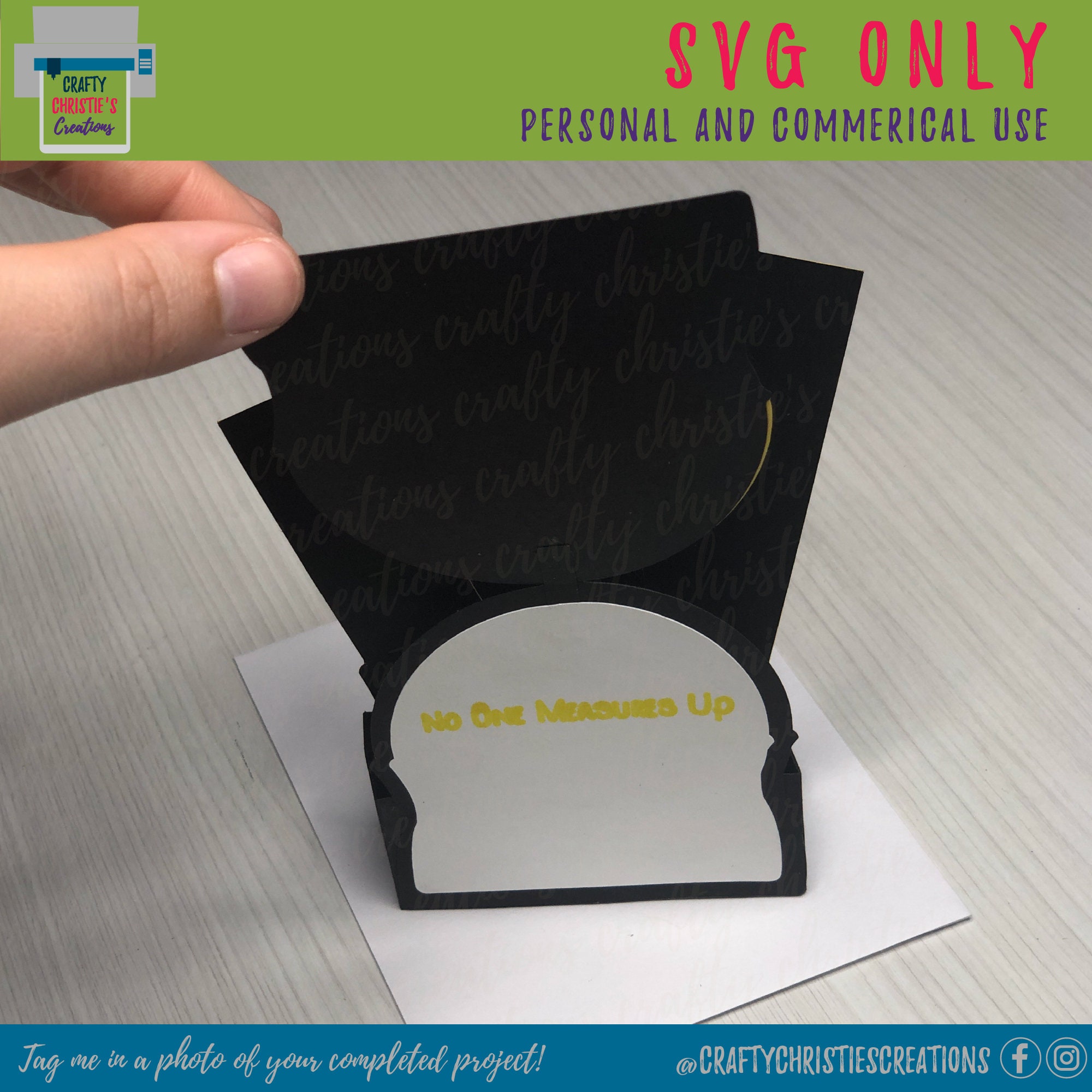 Tape Measure Box Card SVG 3D Tape Measure Card SVG - Etsy