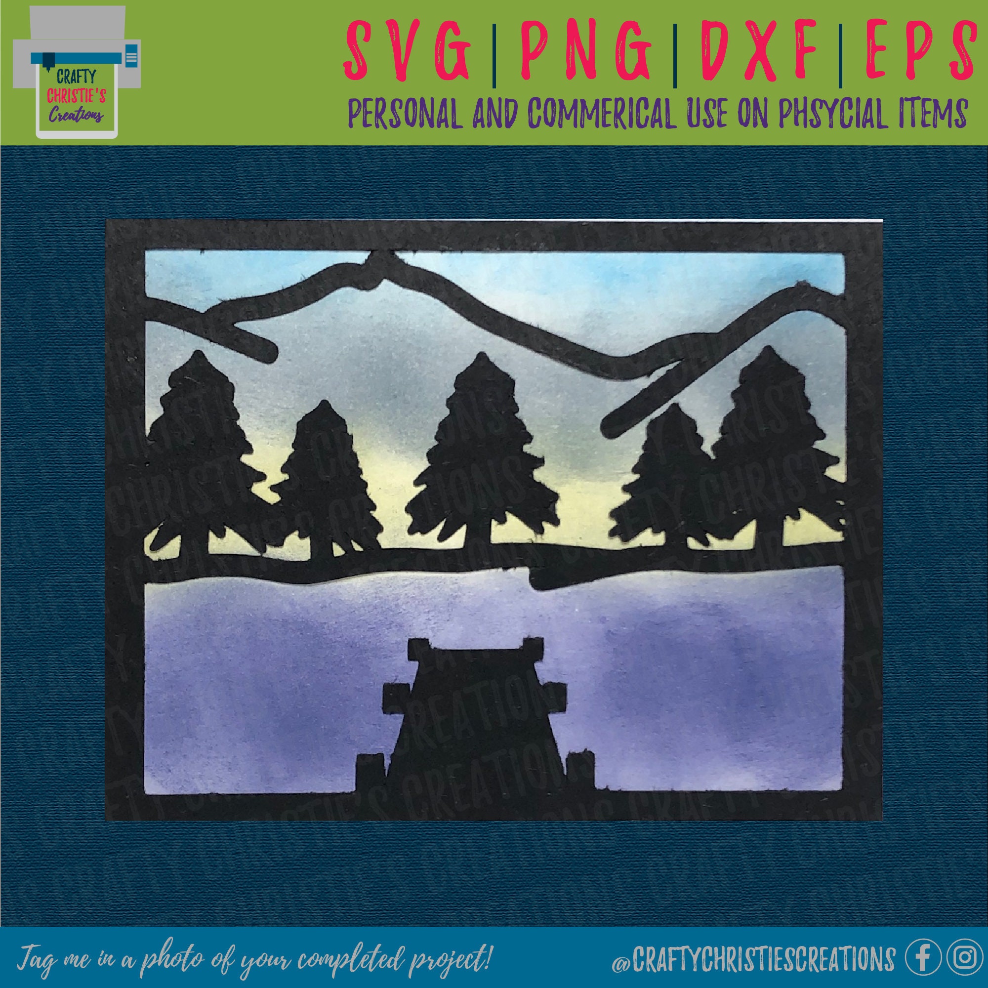 Outdoor Scene SVG Card Scenery Card Svg Fathers Day Card | Etsy