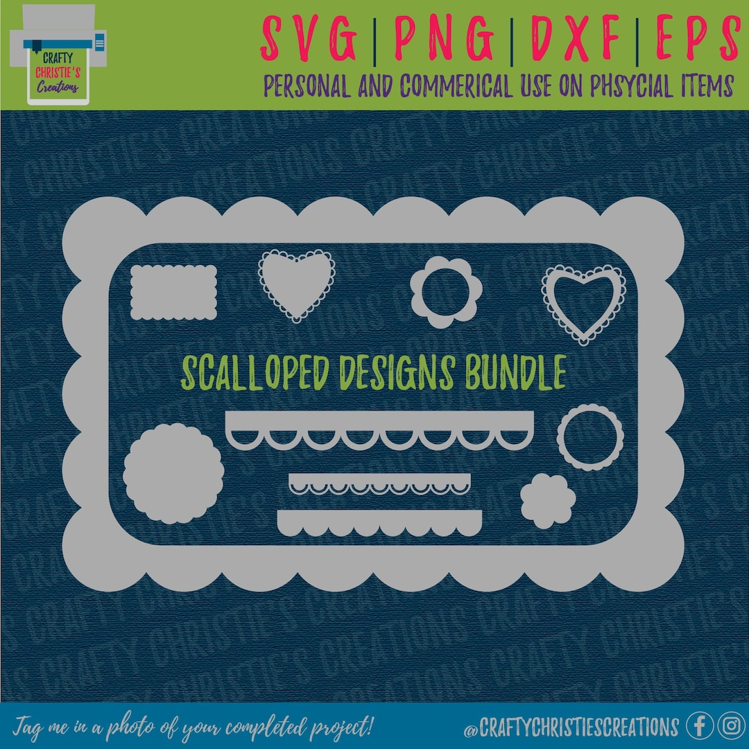 Scallop Edge SVG - Scallop SVG - Scallop Circle Svg - Scallop Rectangle ...