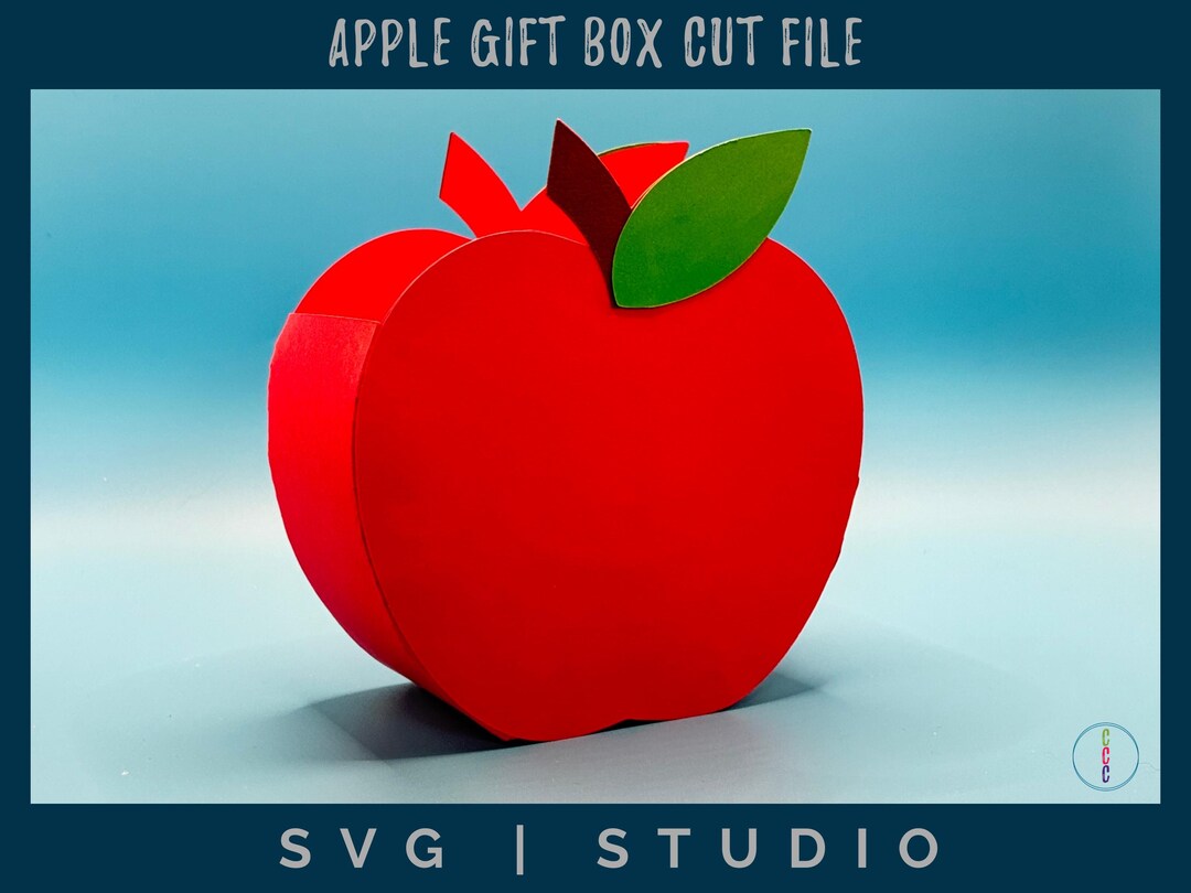 Apple Treat Box SVG – Teacher Gift, Favor Box Cut File (digital ...
