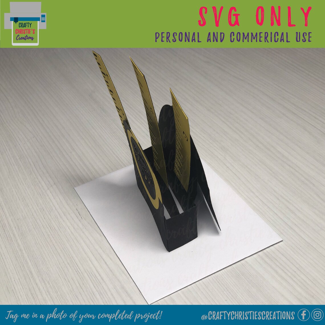 Tape Measure Box Card SVG 3D Tape Measure Card SVG - Etsy