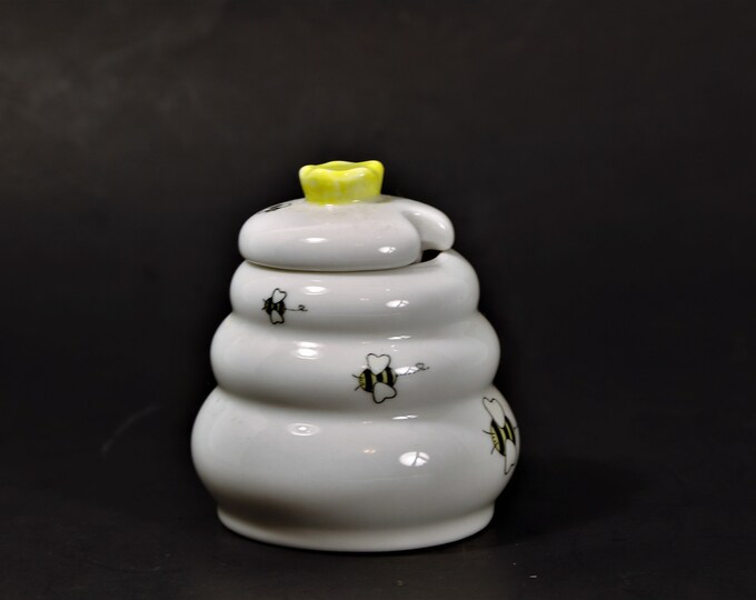 Bee Honey Pot, Small Jam Jar, Mini Bee Hive Jar, Vintage Honey Jar ...