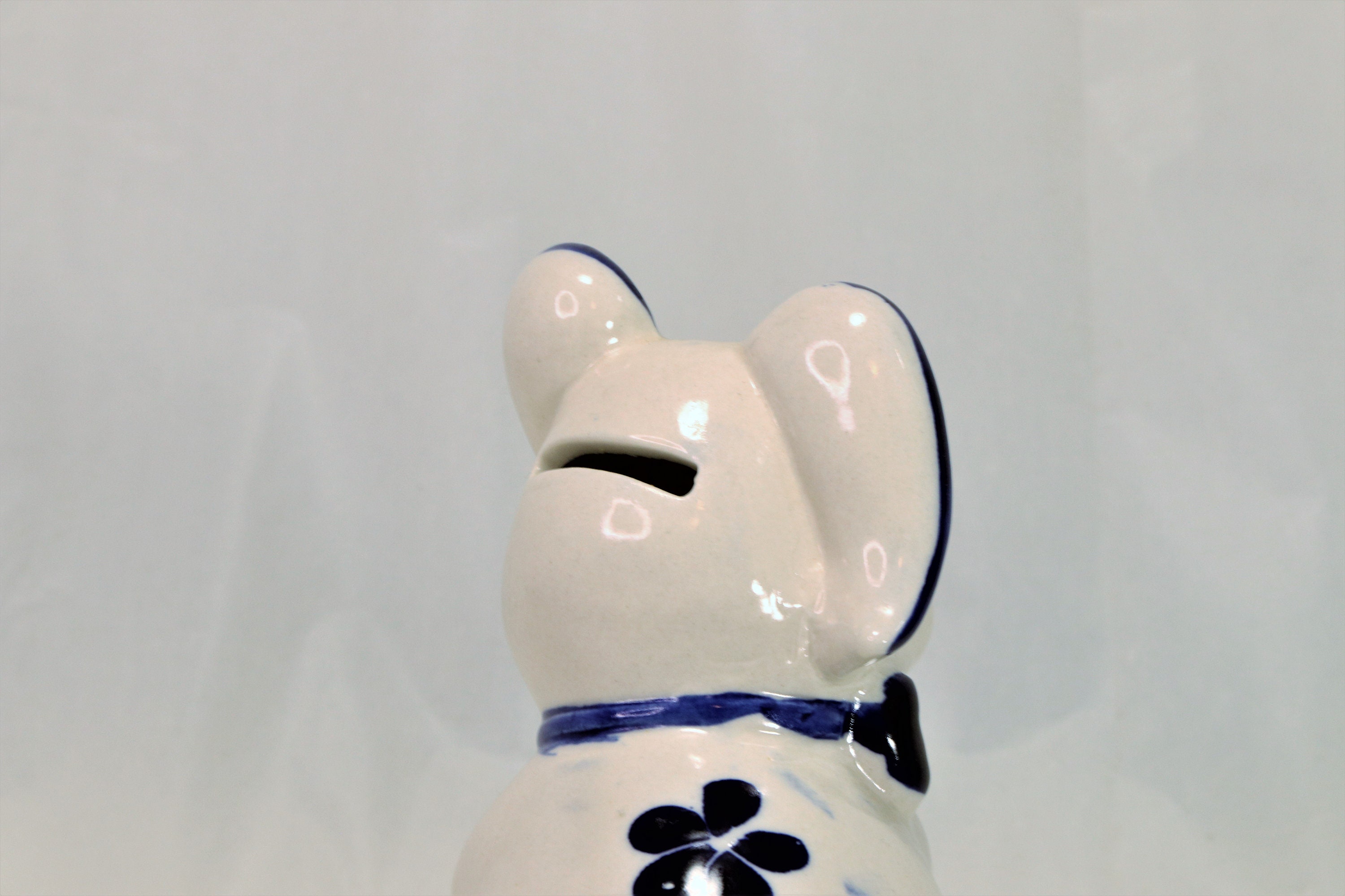 Blue and White Mouse Bank Ceramic Money Bank Coin Slot Money - Etsy