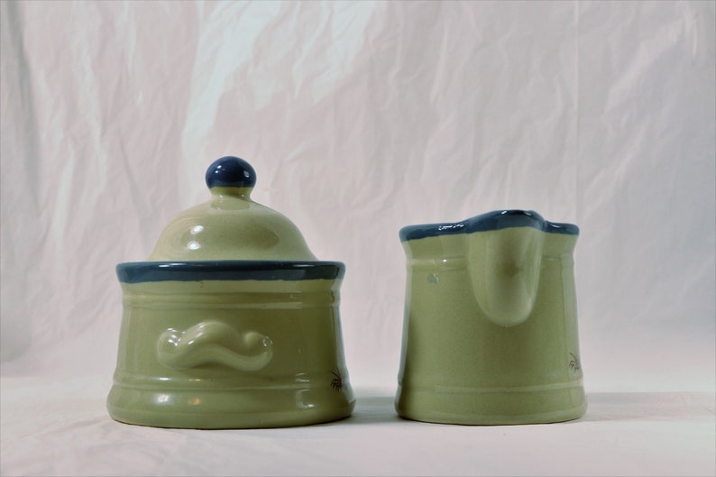 Jacaman Stoneware Creamer and Sugar With Three Coffee Cups - Etsy