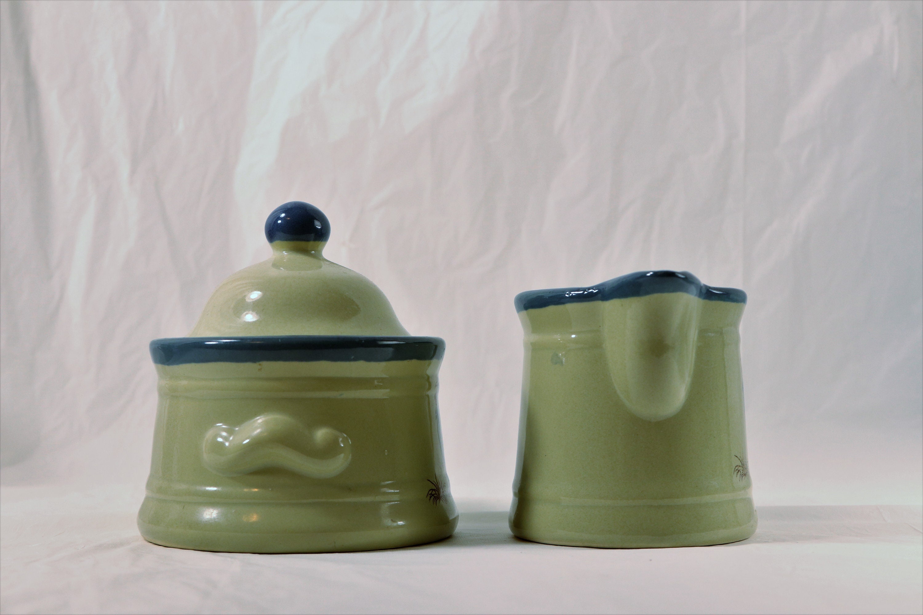 Jacaman Stoneware Creamer and Sugar With Three Coffee Cups - Etsy