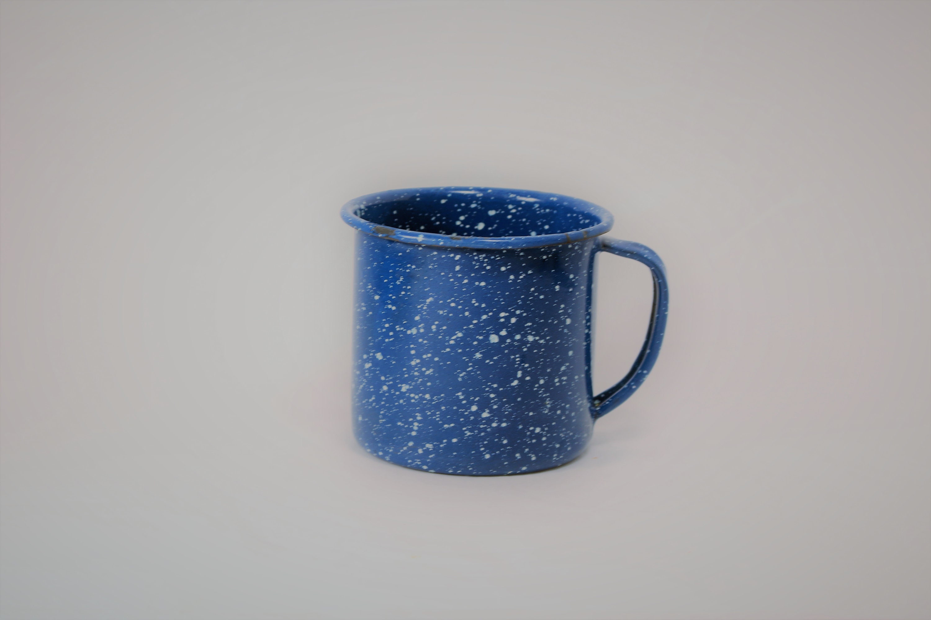 Blue Speckled Enamel Camping Mug, 12 Oz, Vintage Metal Cup - Etsy