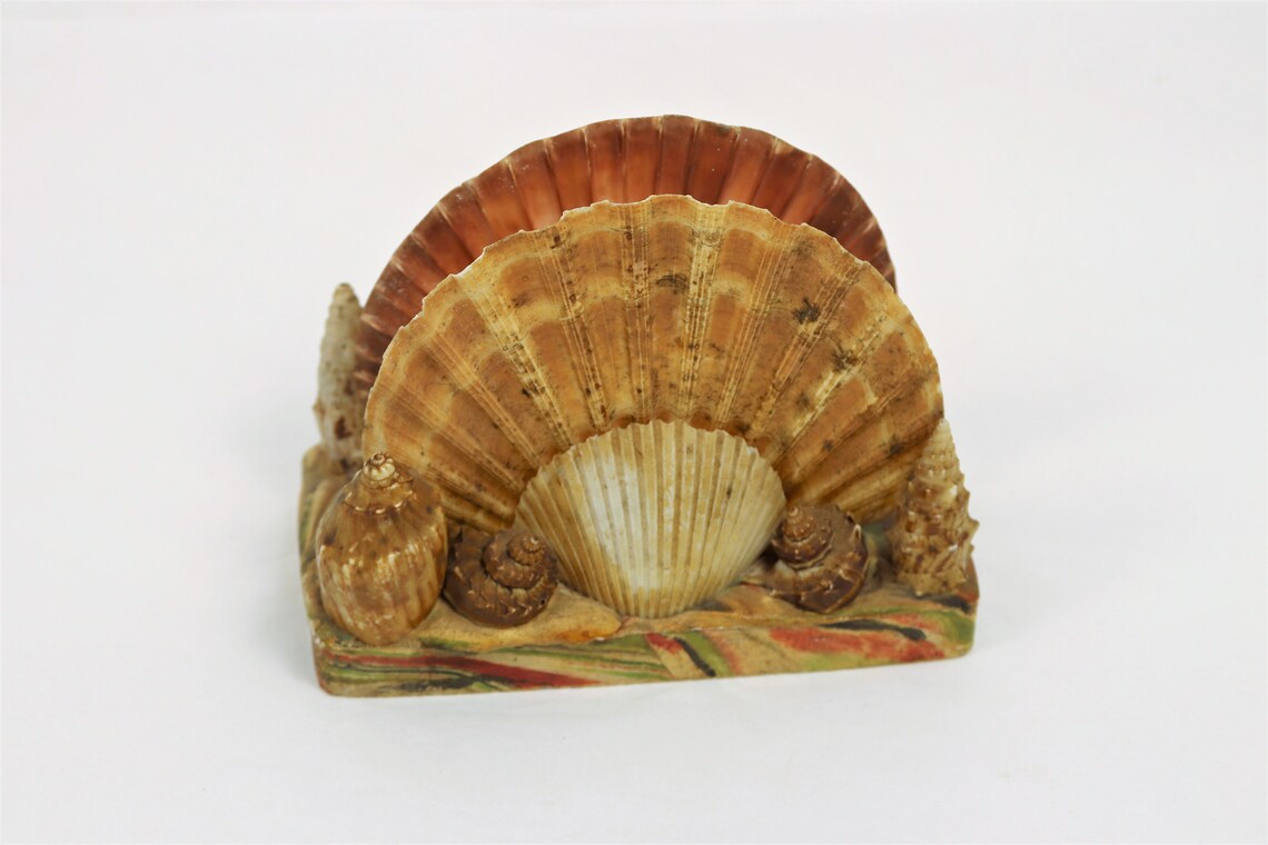 Shell Napkin Holder Beach Lake House Decor Real Shell Decor - Etsy