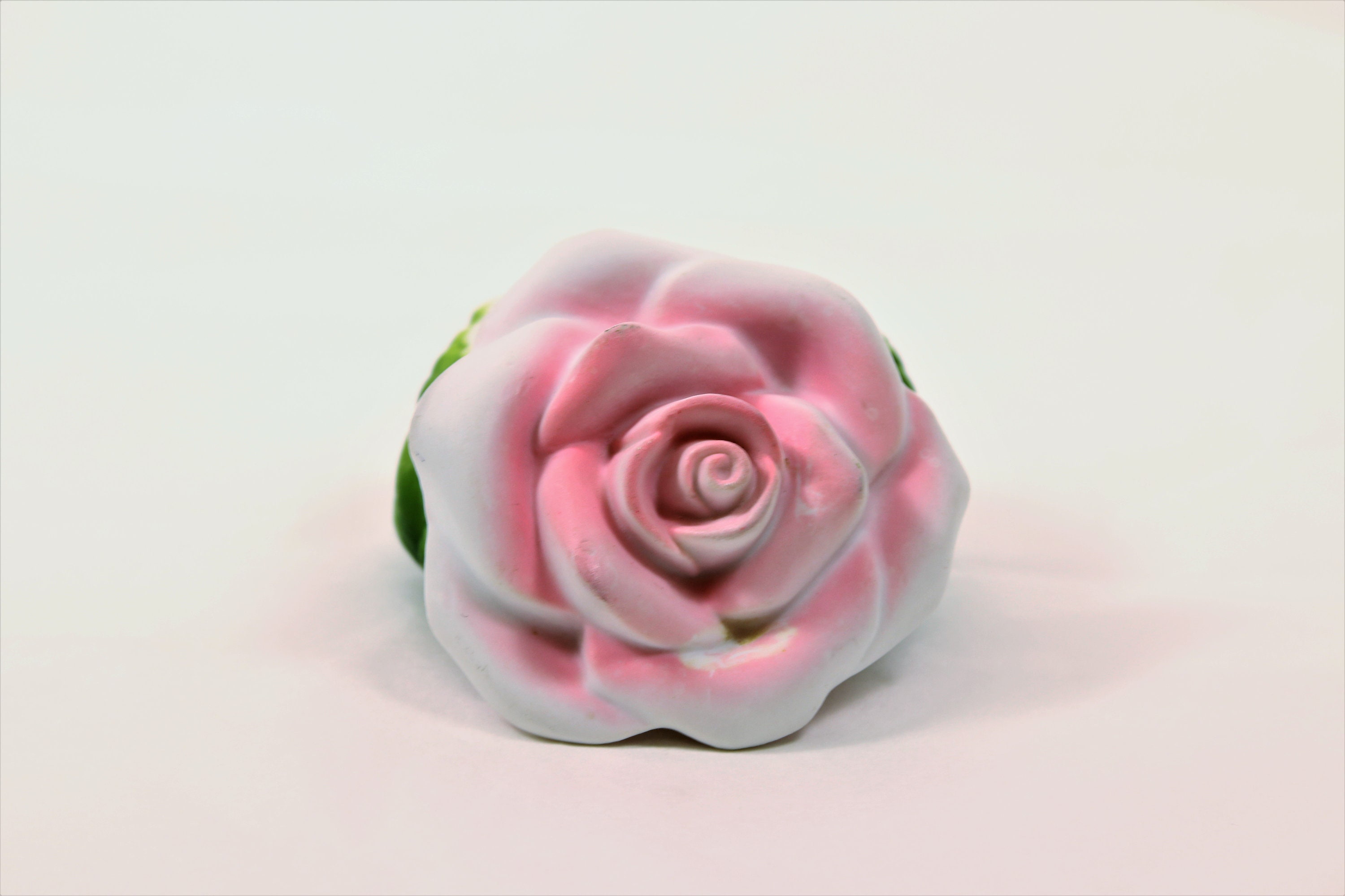 Rose Porcelain Trinket Box Pink Bisque Rose Vintage Ring - Etsy